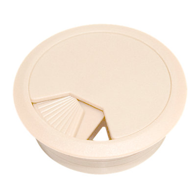 2 tapa pasa cable plástico beige 70x70 mm · LEROY MERLIN