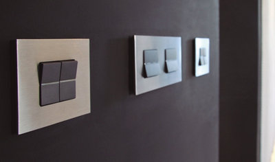 Interruptor doble NIESSEN Zenit antracita · LEROY MERLIN