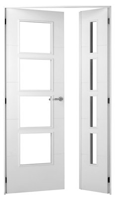 Puerta Lucerna blanco de apertura izquierda de 105 cm · LEROY MERLIN
