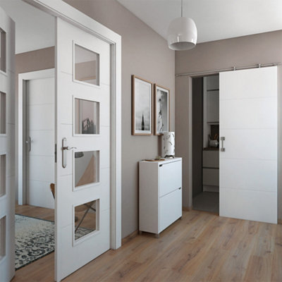 Puerta Lucerna blanco de apertura izquierda de 105 cm · LEROY MERLIN