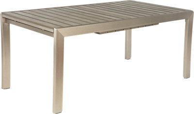 Mesa extensible de aluminio polywood naterial albany 77x180/260 cm