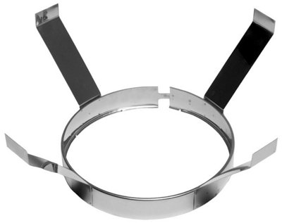 Fijo para tubo y taco de acero inoxidable de 250 de diámetro · LEROY MERLIN