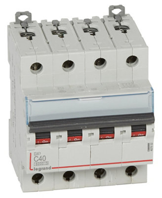 Interruptor magnetotérmico tetrapolar legrand de con 4 módulos