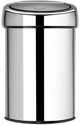 Papelera baño Touch Bin gris 3L · LEROY MERLIN