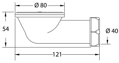 Desagüe JIMTEN Horizontal 60mm · LEROY MERLIN