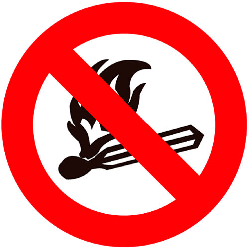 Cartel prohibido encender fuego 10 cm Cartel prohibido encender fuego 10 cm