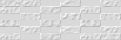 Revestimiento con relieve stick blanco brillo 33,3x100 cm